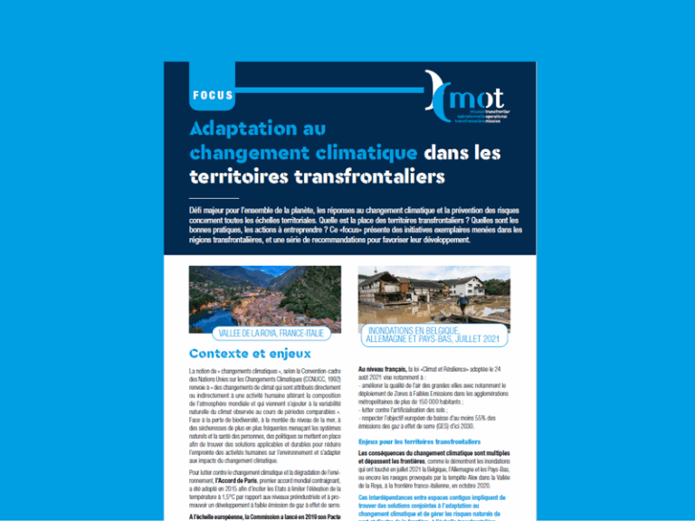 La MOT publie deux nouveaux "Focus" sur l'environnement et l'adaptation ...