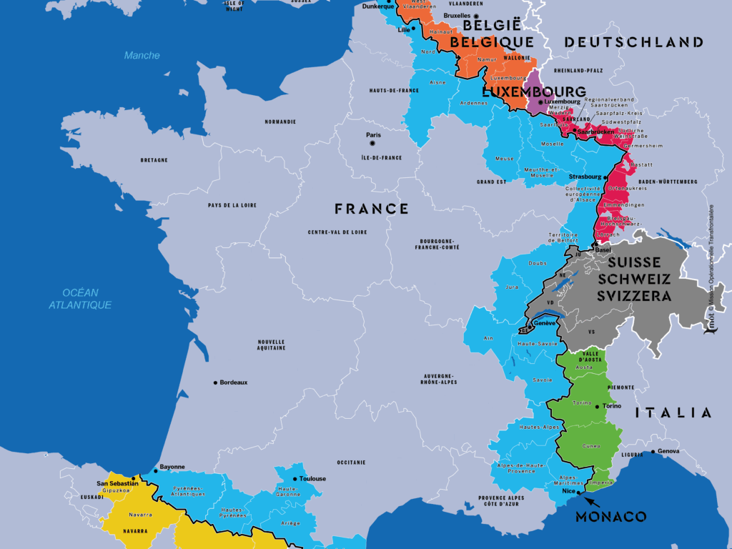 Nouvelle carte de la MOT sur les régions transfrontalières Schengen ...